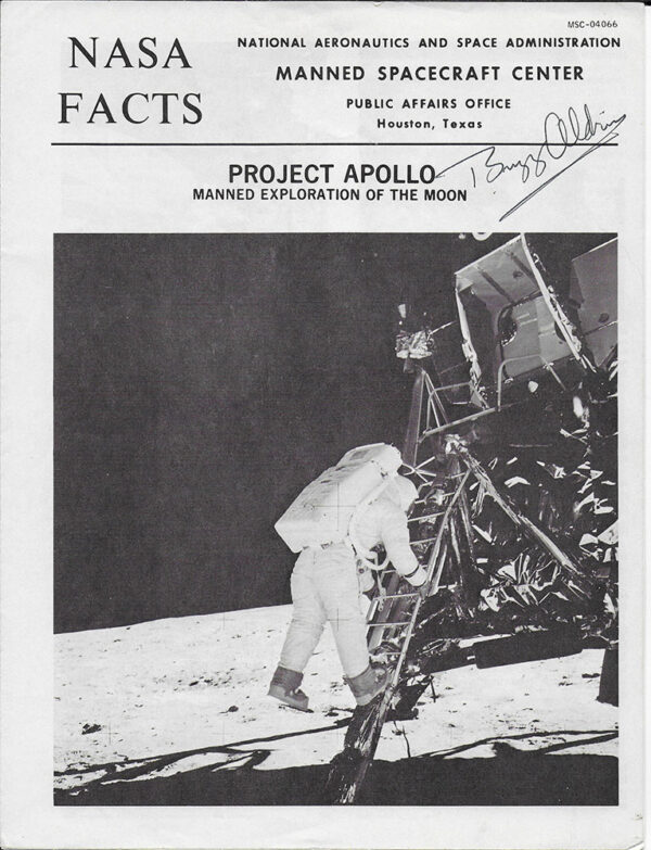 Apollo 11 Buzz Aldrin Signed NASA Facts - Apollospace