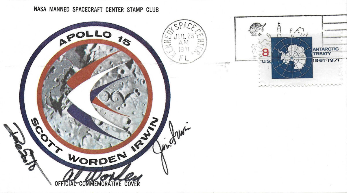 Apollo 15 Crew Signed NASA Manned Spacecraft Center Stamp Club Cover ...
