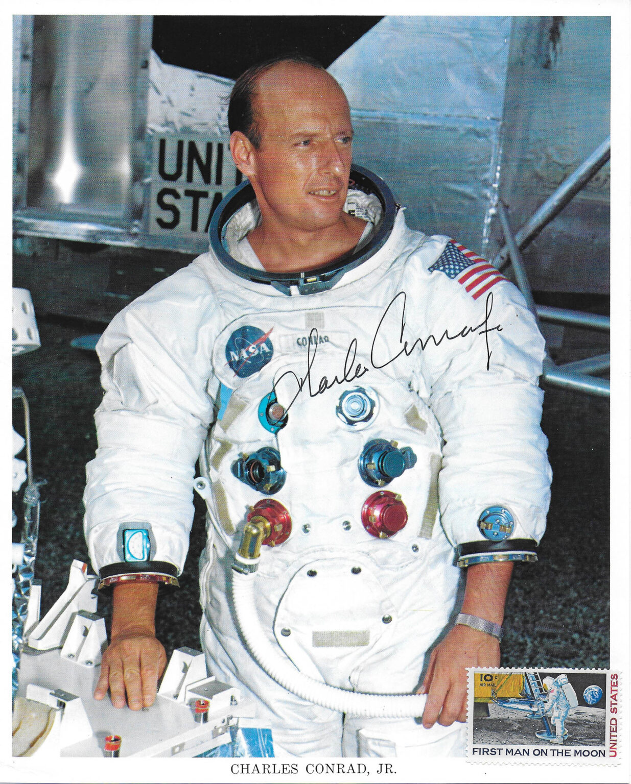 Apollo 12 Moonwalker Charles Conrad Signed NASA WSS Lithograph ...